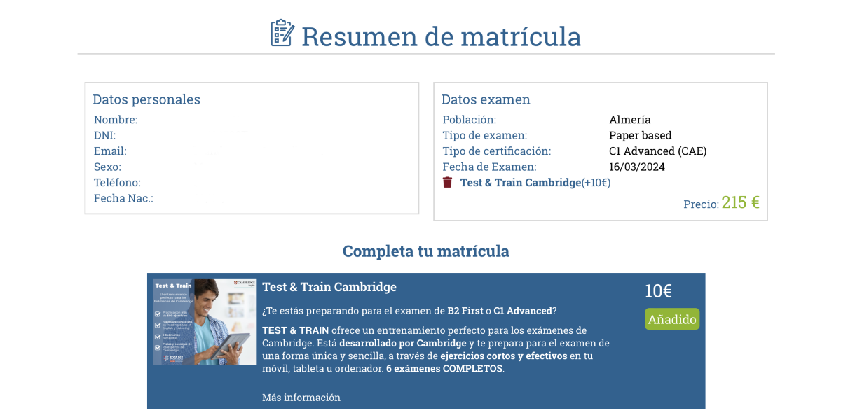 Test & Train de Cambridge: entrena y aprueba tu examen